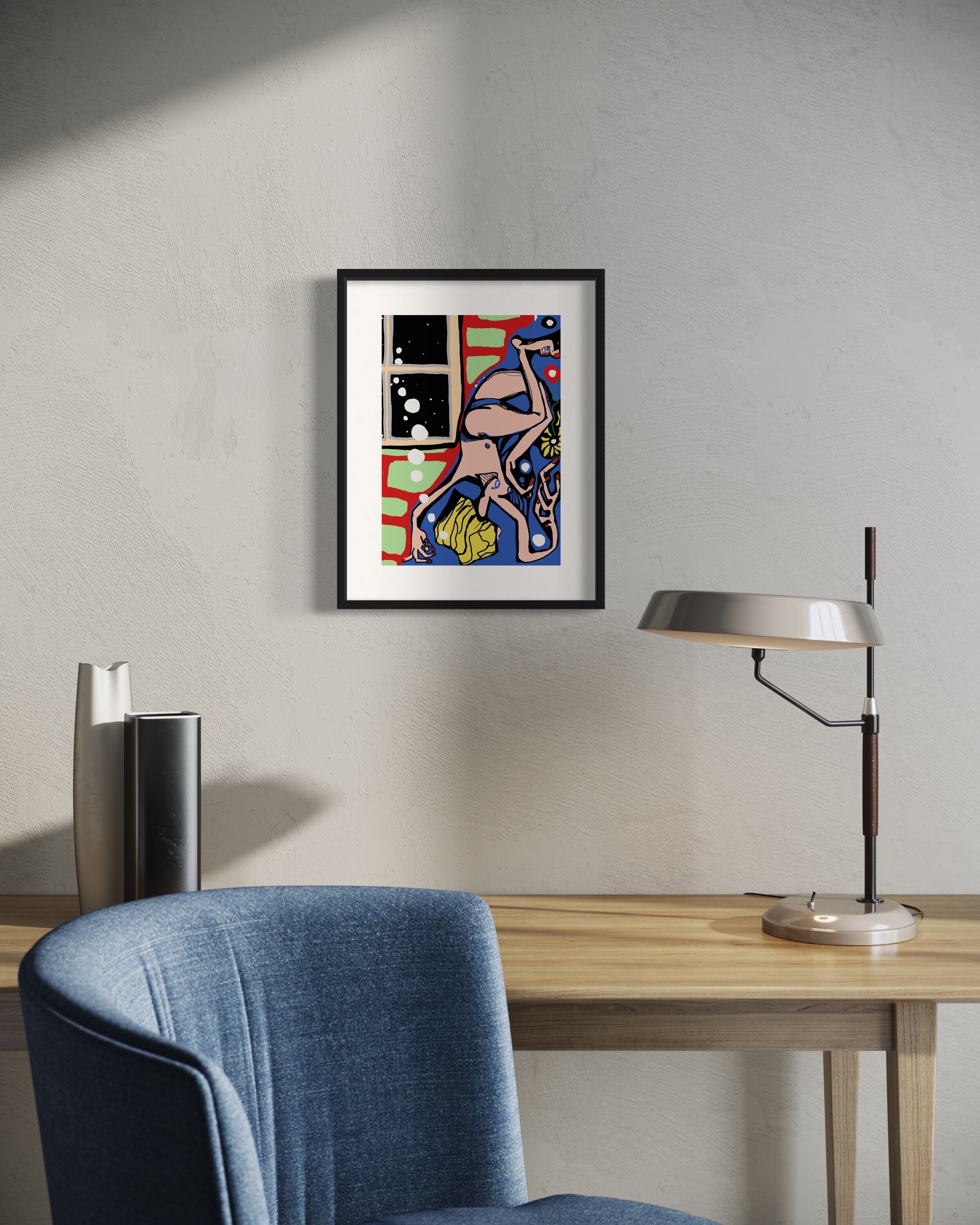 Bed Rotting Art Print on Archival Paper, Easy to Frame Art, Hand ...