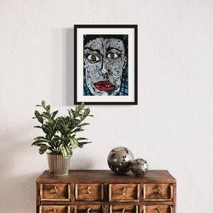 My Face as A Mind Map Original Painting on Archival Paper, 15 X 11 ...