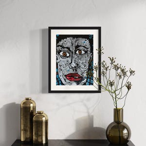 My Face as A Mind Map Original Painting on Archival Paper, 15 X 11 ...