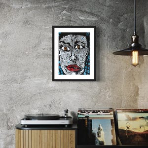 My Face as A Mind Map Original Painting on Archival Paper, 15 X 11 ...