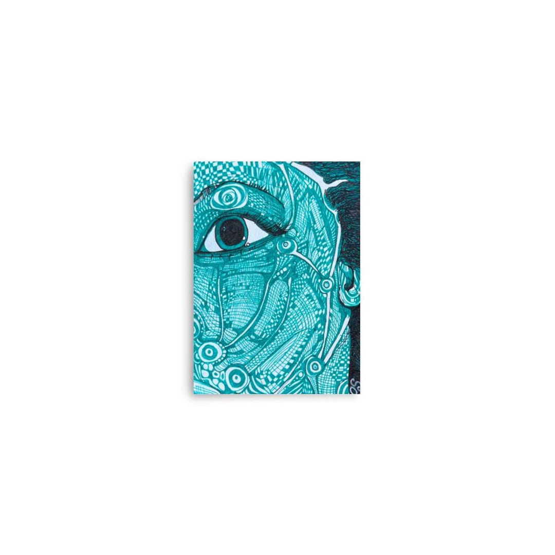 Awe Woman Face Modern Art Poster - Etsy