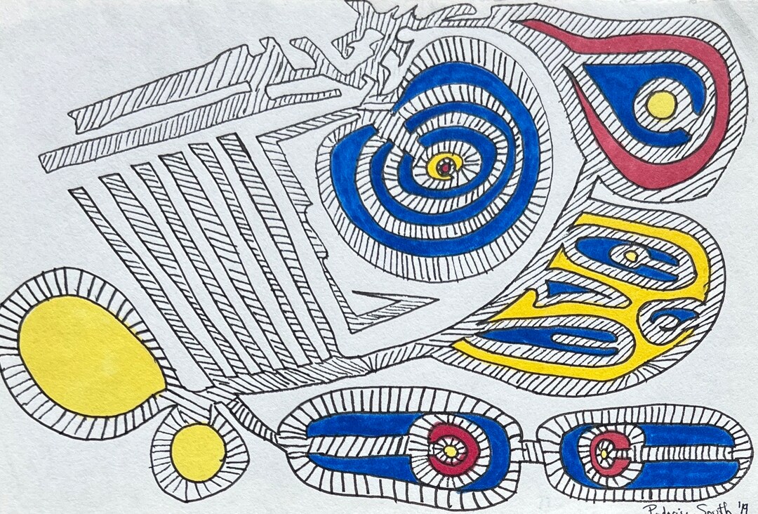 Mind Map Odd Flower Original Drawing on Archival Paper, 5 X 8 Original ...