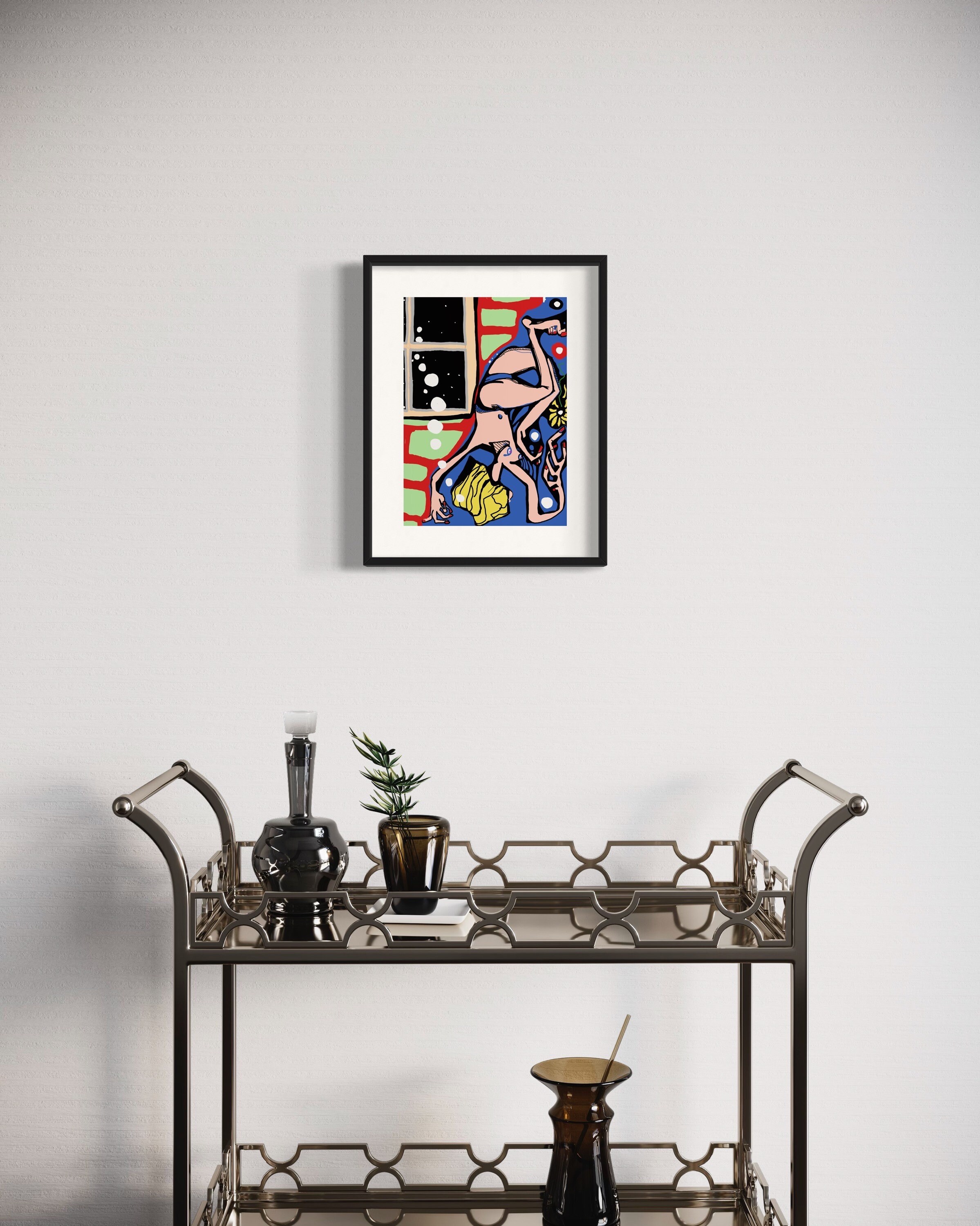 Bed Rotting Art Print on Archival Paper, Easy to Frame Art, Hand ...