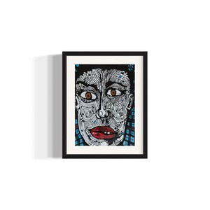 My Face as A Mind Map Original Painting on Archival Paper, 15 X 11 ...