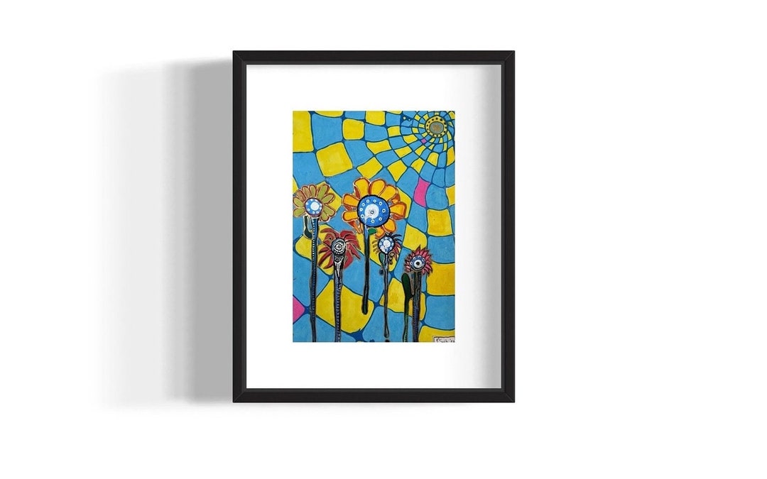 Quantum Flowers Original Painting on Archival Paper, 10 X 7 Original ...