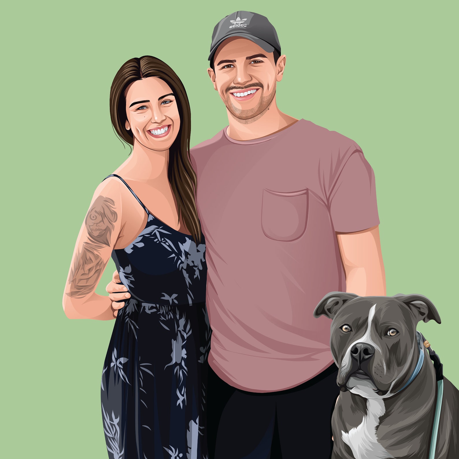 Custom Portrait Couple Portrait Cartoon Portrait Custom Etsy 