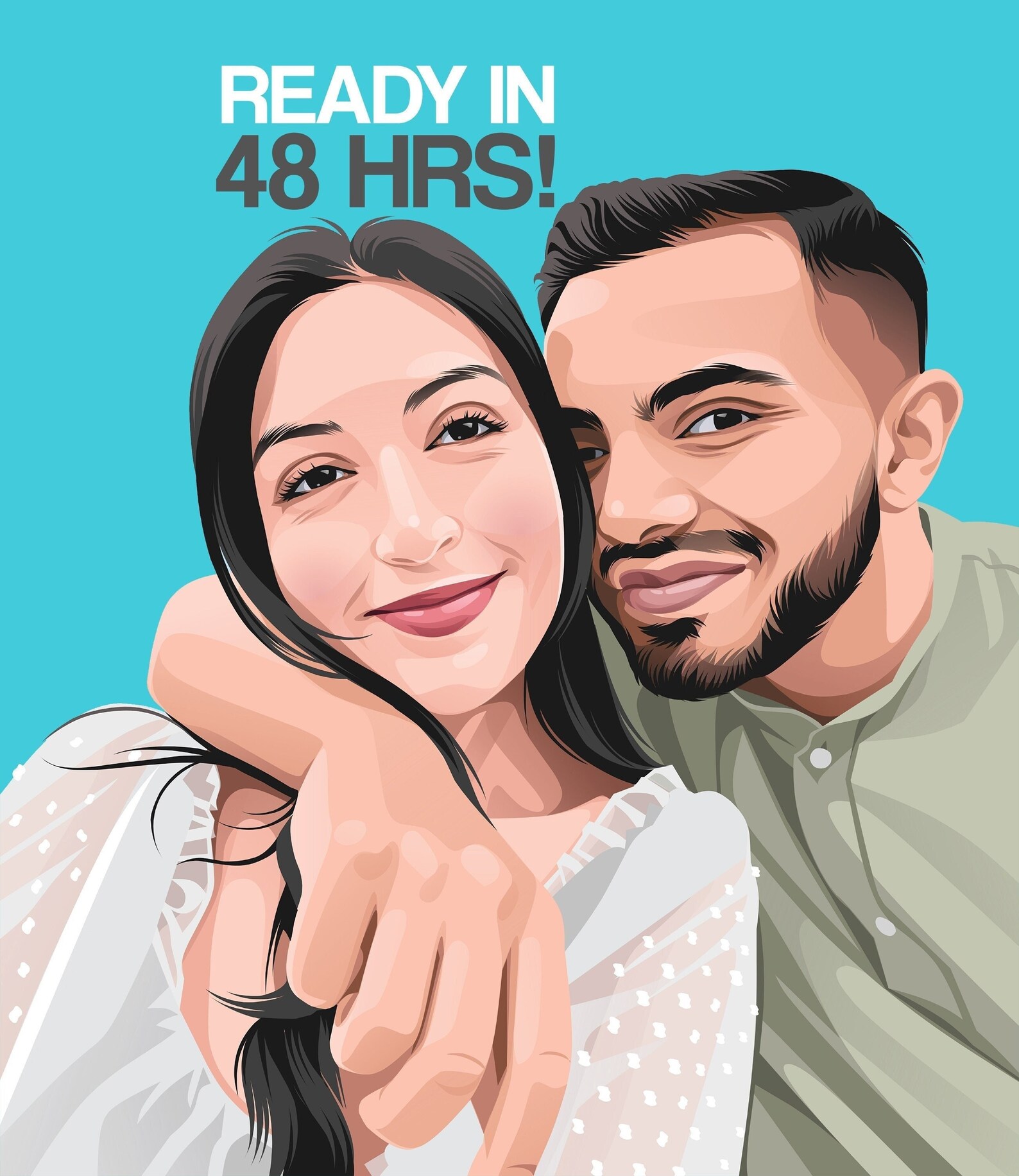 Custom Portrait Couple Portrait Cartoon Portrait Custom Etsy