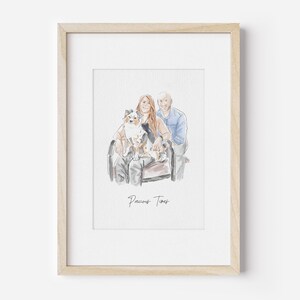 Couple Portrait, Family Portrait, Watercolor Portrait, Couple Painting ...