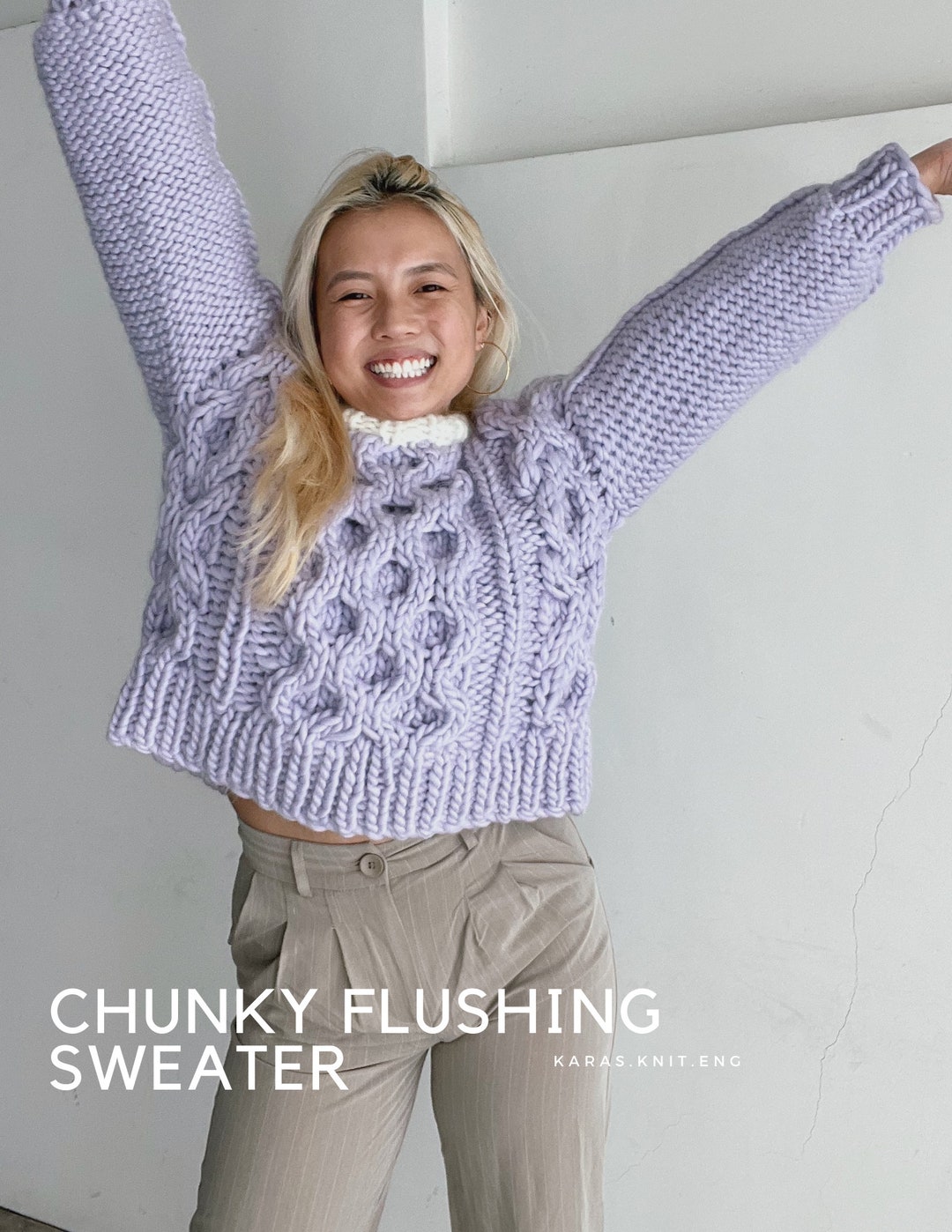 Chunky Flushing Sweater Pattern - Etsy