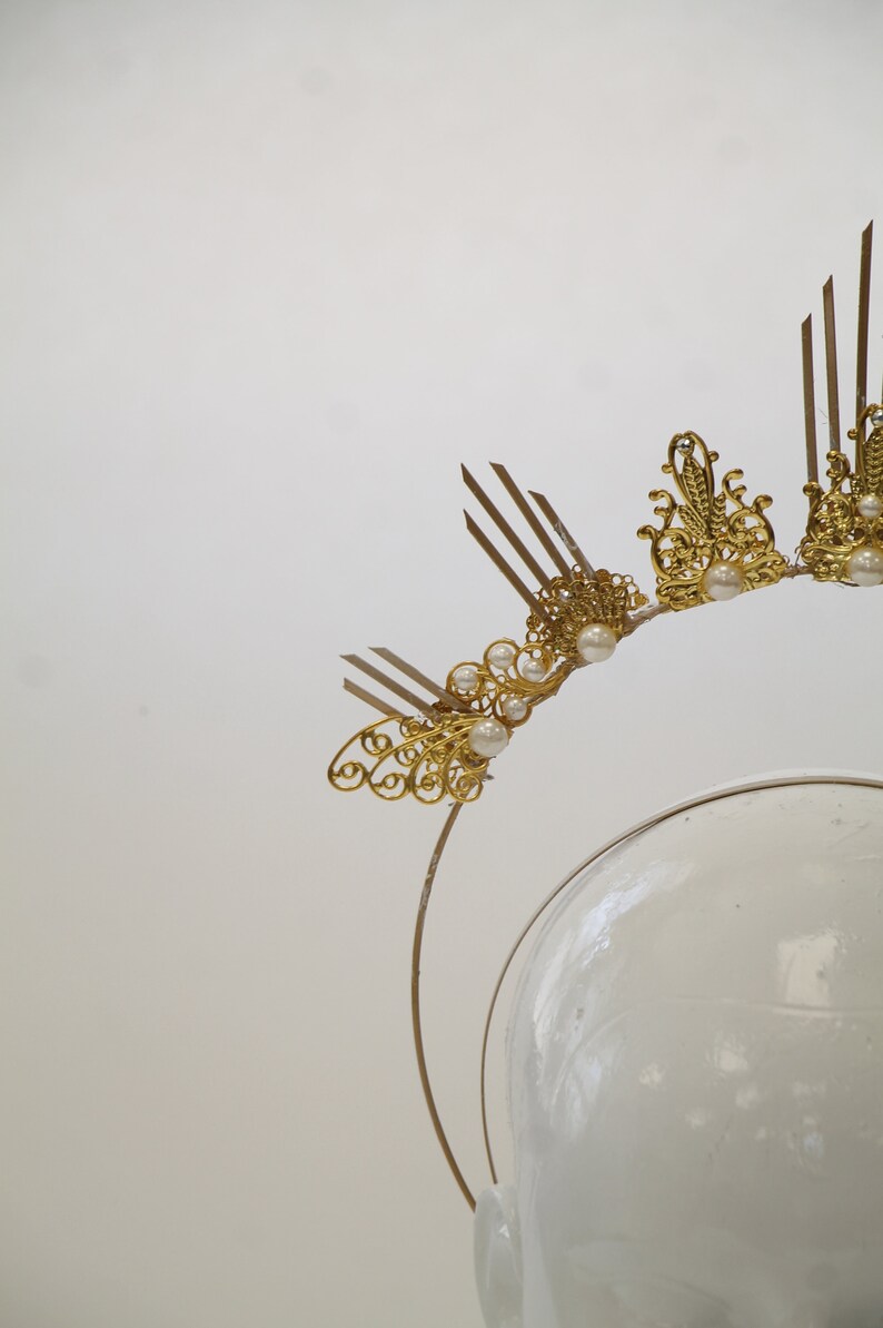 Mary Halo Crown - Virgin Mary - Saints - Headpiece - Headdress - Gold ...