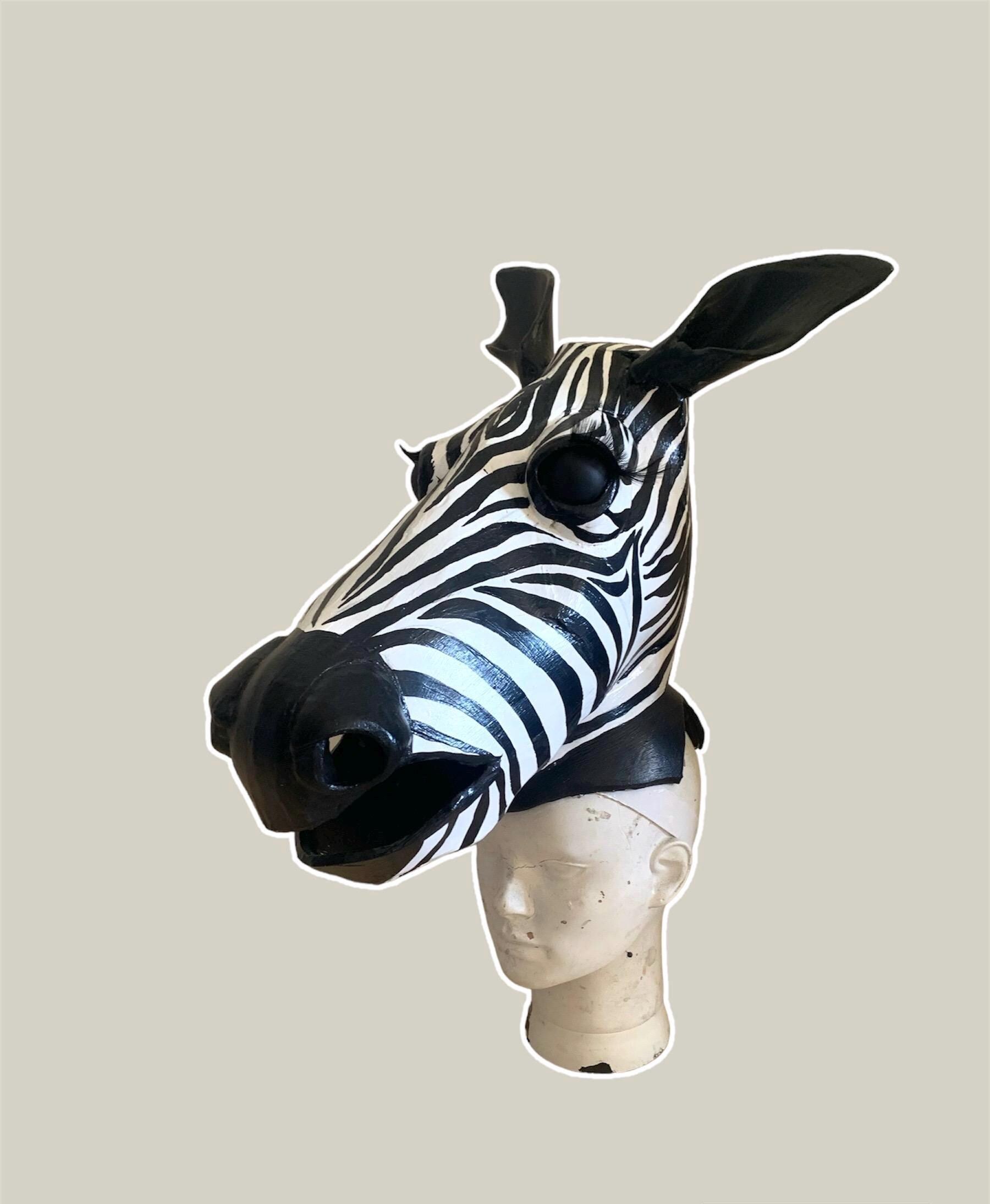 Zebra Head Mask Zebra Face Mask Drawing