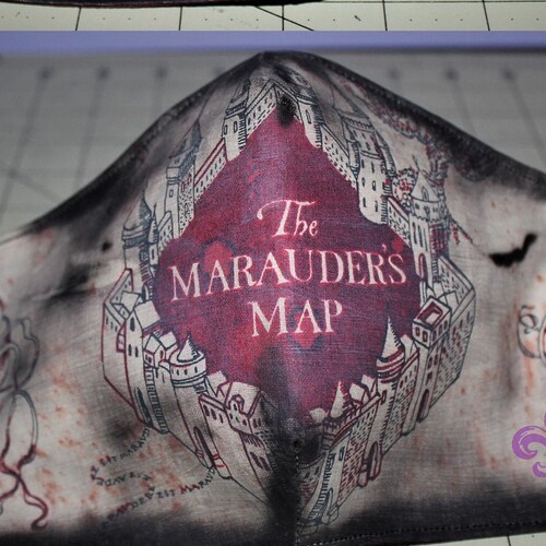 Marauder's Map Color Changing Heat Activated Mask With | Etsy