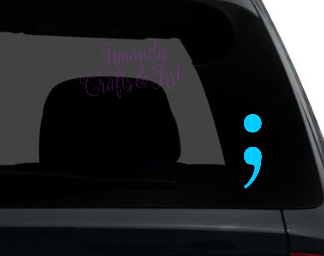 Semicolon - Decal - Etsy