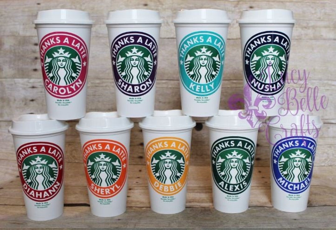 Thanks A Latte Personalize Starbucks Reusable Travel Cup - Etsy
