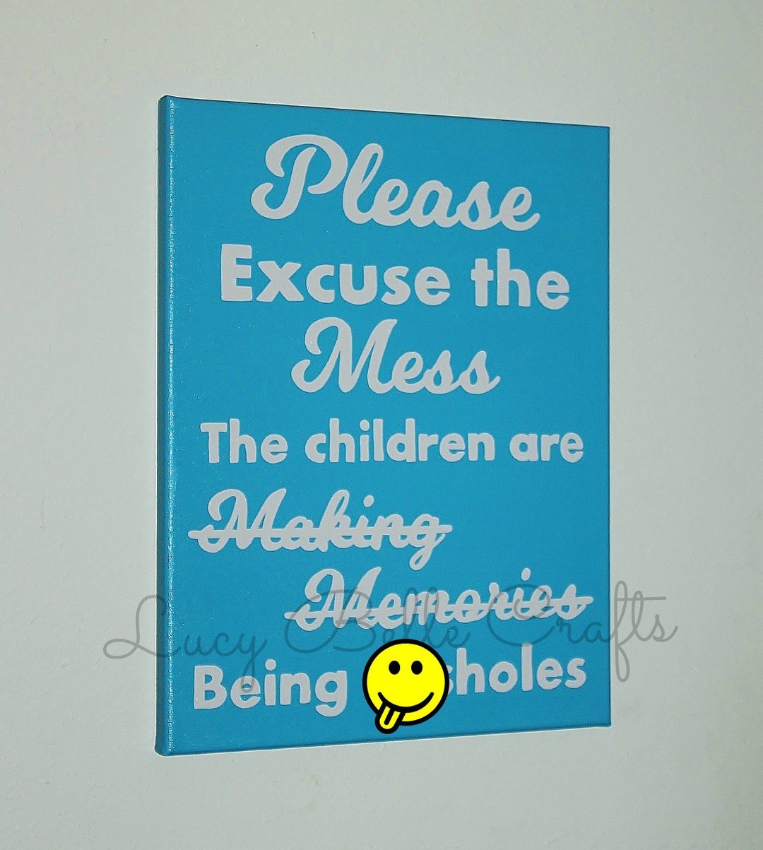 100% Hand Painted Please Excuse the Mess the Children Are (making ...