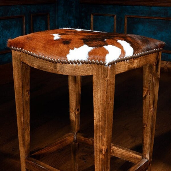 Cowhide Stool - Etsy