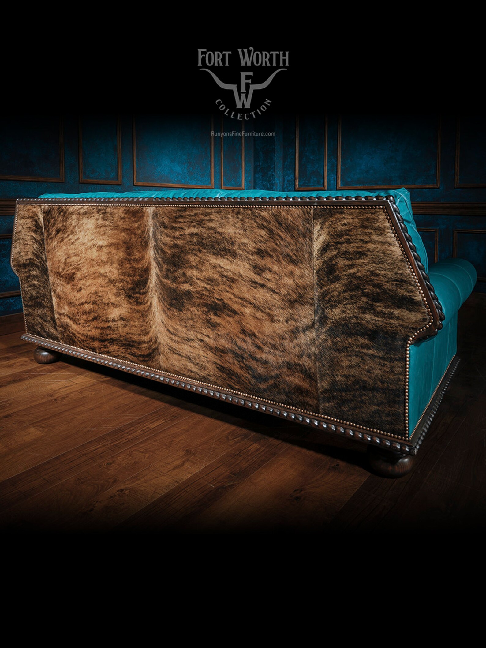 Cowboy Caribbean Blue Leather Sofa - Etsy