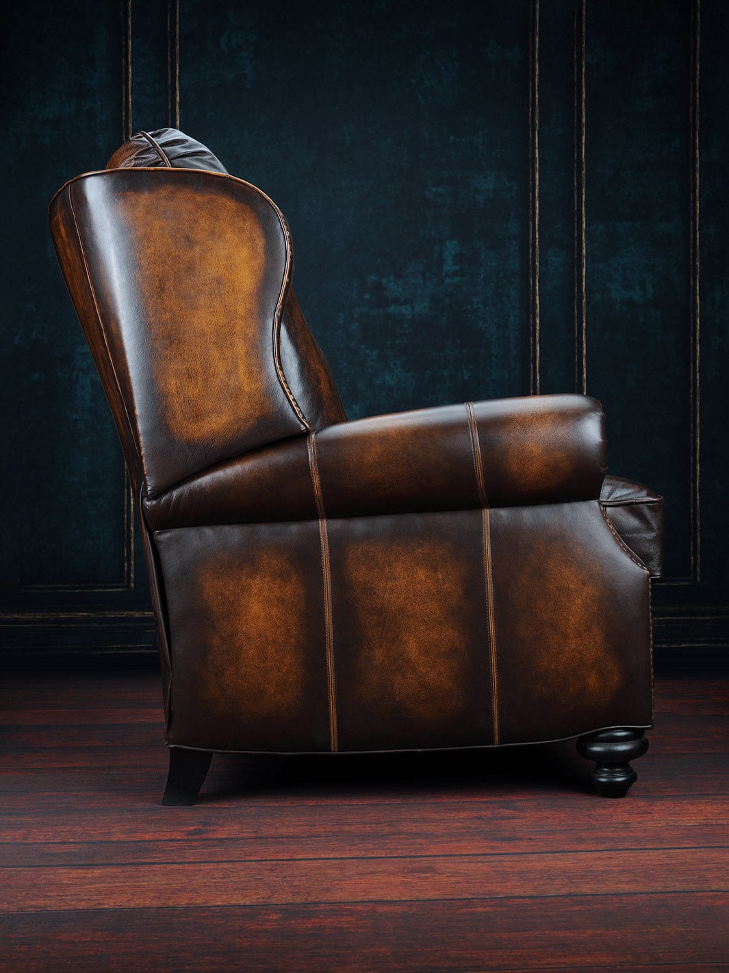 Cowboy Push Back Leather Recliner - Etsy