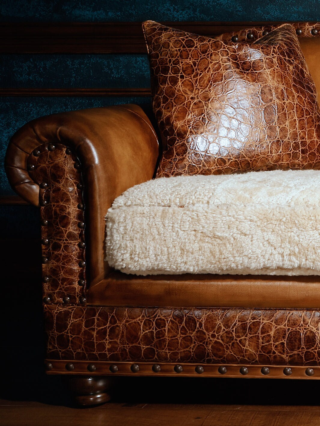 Western Montana Shearling Sofa - Etsy