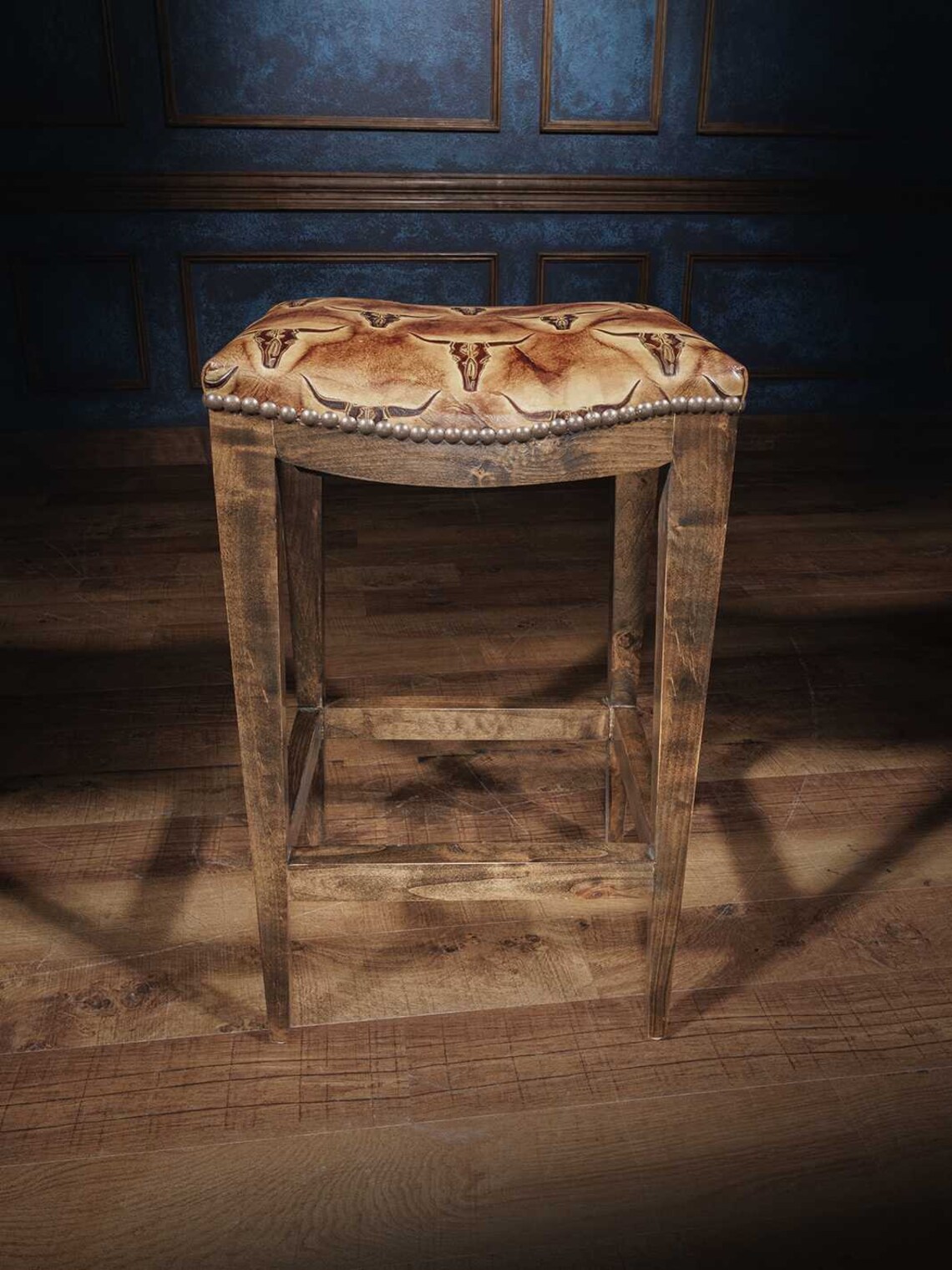 Longhorn Trail Saddle Stool - Etsy