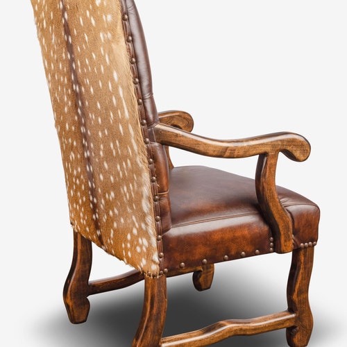 Axis Hide Game Chair Tufted Leather Hair on Hide - Etsy