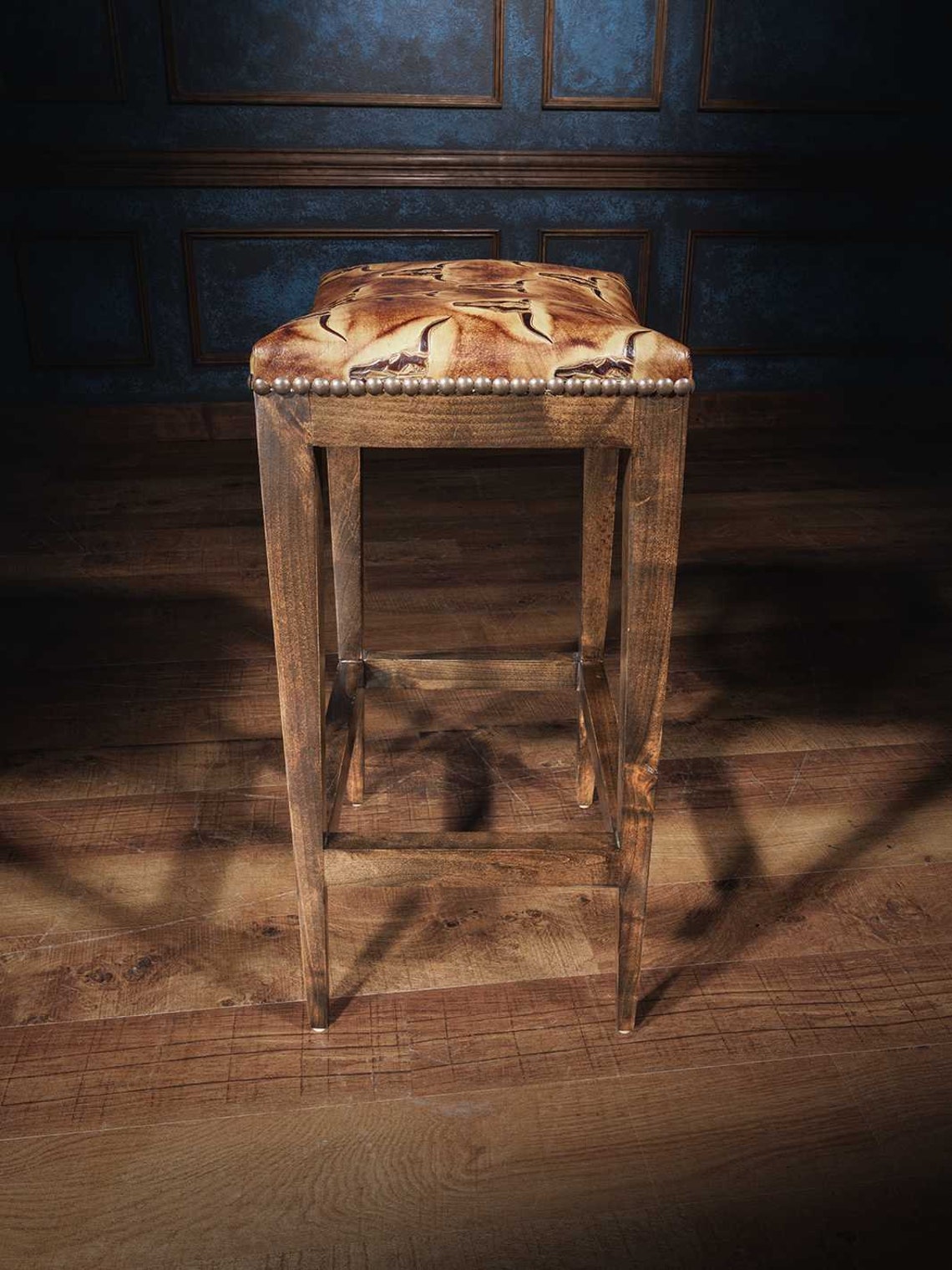 Longhorn Trail Saddle Stool - Etsy