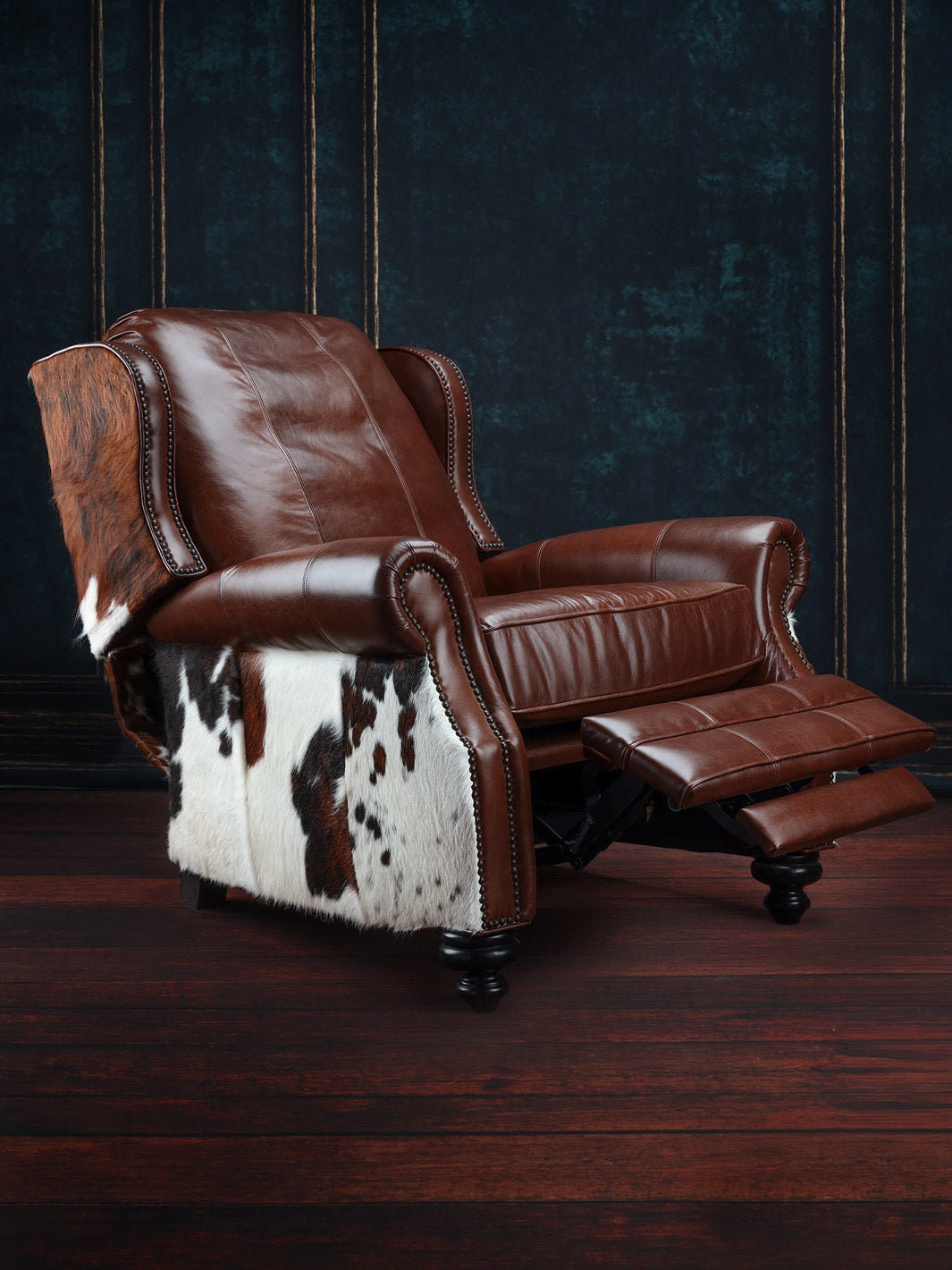 Bushwacker Leather & Cowhide Recliner - Etsy