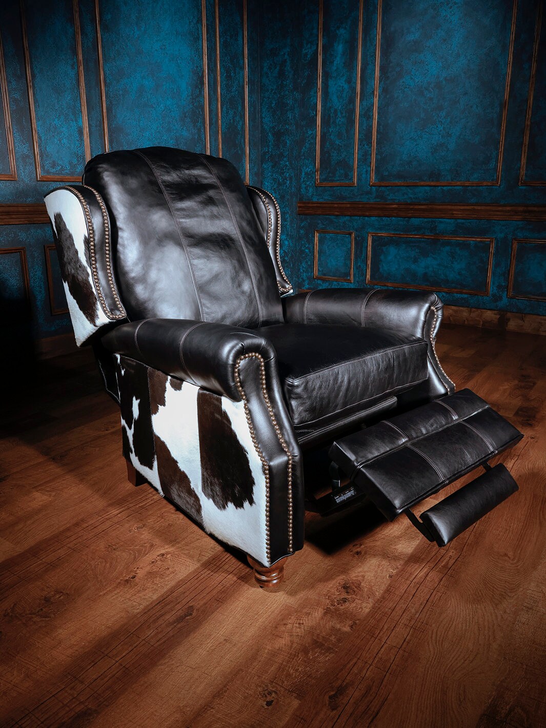 Bodacious Leather & Cowhide Recliner - Etsy