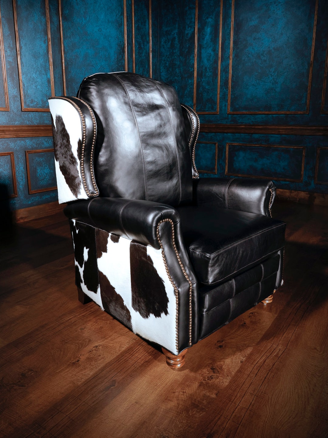 Bodacious Leather & Cowhide Recliner - Etsy