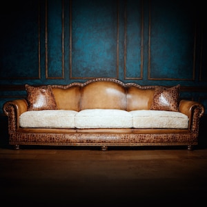 Western Montana Shearling Sofa - Etsy