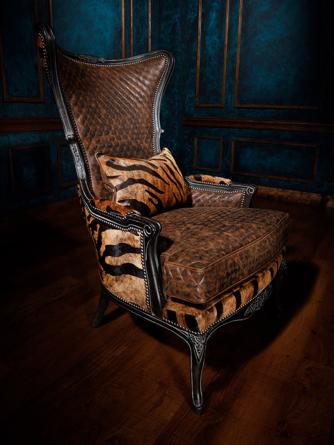 Exotic Ambush Wingback Accent Chair - Etsy