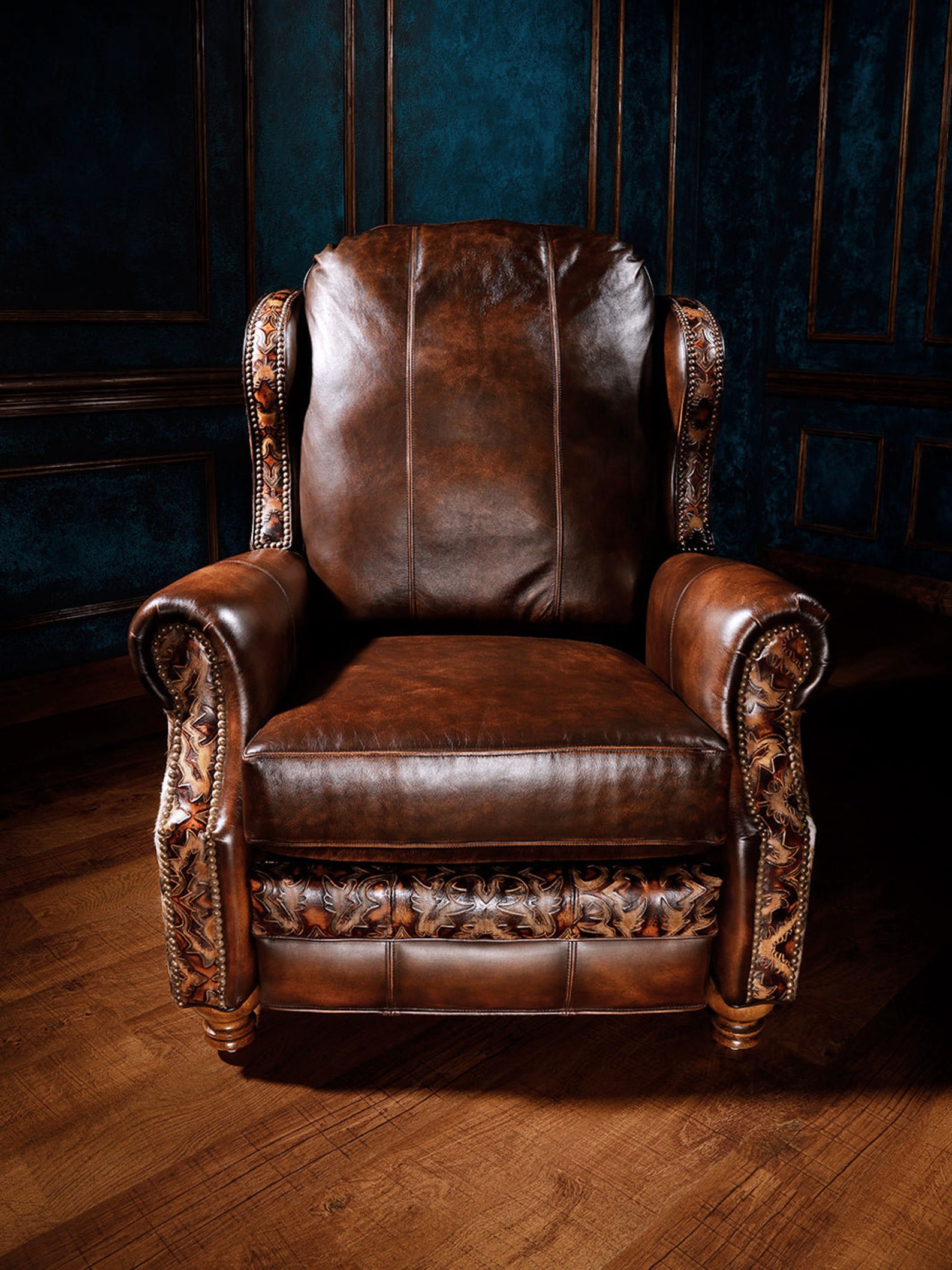 Blackstone Western Leather Recliner - Etsy