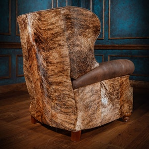 Antique Western Leather & Cowhide Recliner - Etsy