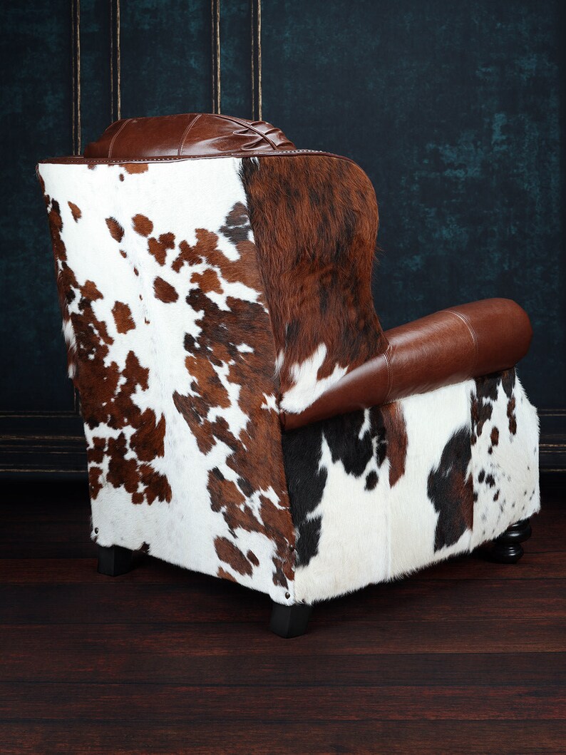 Bushwacker Leather & Cowhide Recliner - Etsy
