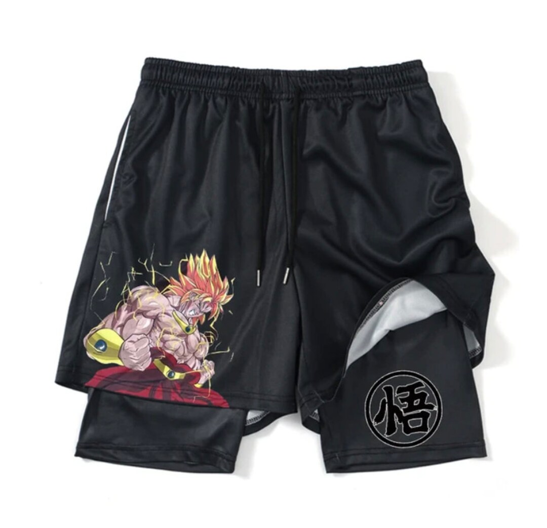 Dragon Ball Gym Active Wear Men's Shorts Fitness 2 in 1 - Etsy