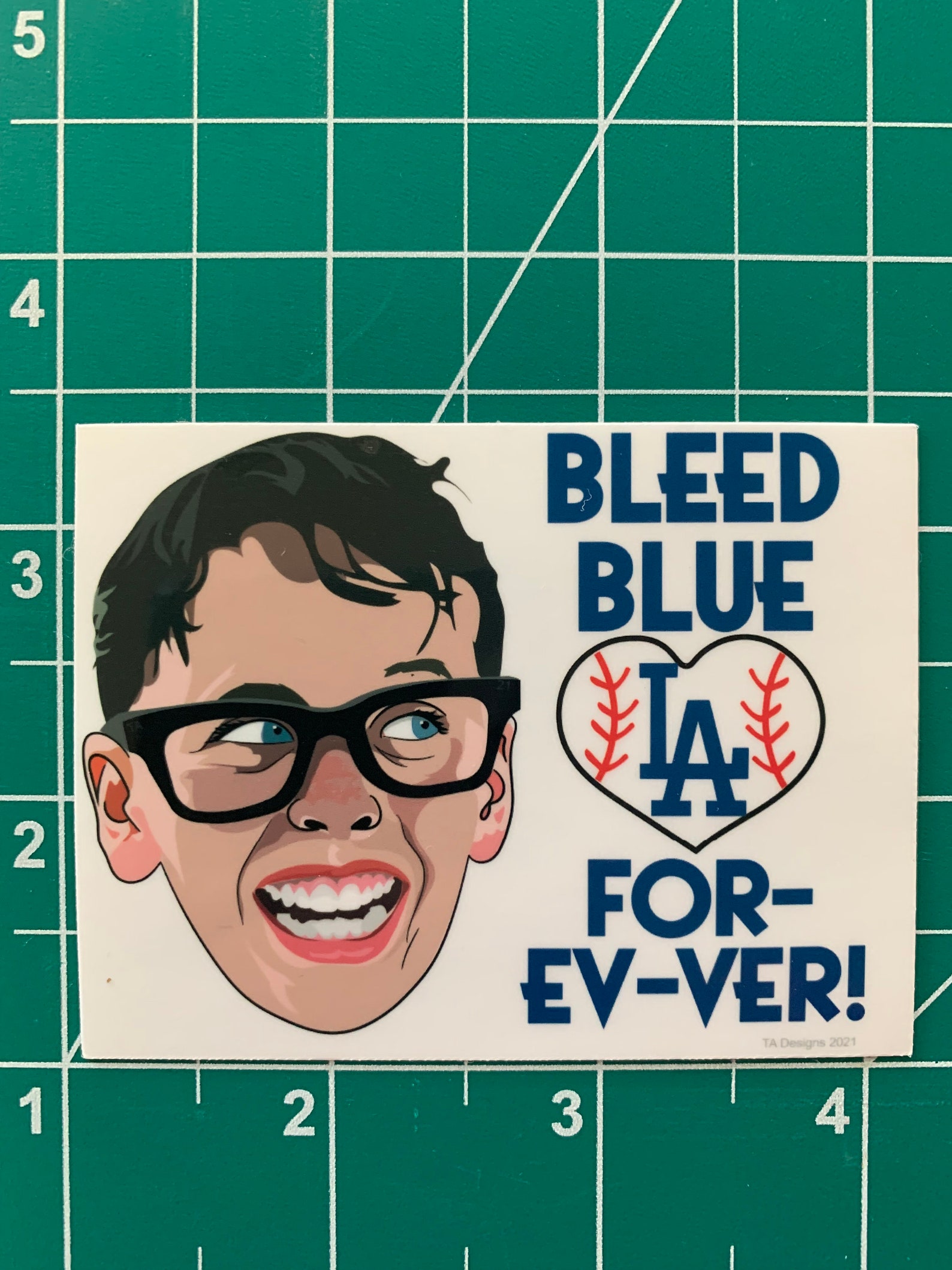 The Sandlot Bleed Blue Forever Dodgers Vinyl Sticker - Etsy