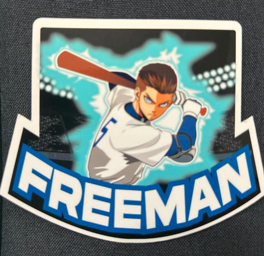 Freddie Freeman Anime Sticker Dodgers Inspired Baseball Decal 3.2"x3.8 ...