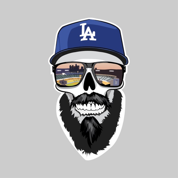 Dodgers Skull - Etsy
