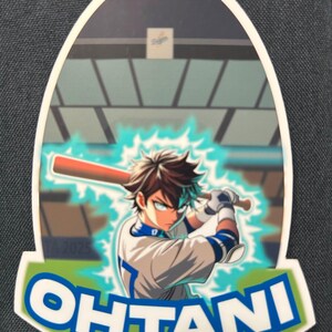 Shohei Ohtani Anime Sticker Dodgers Inspired Baseball Decal 4.5"x3.4 ...