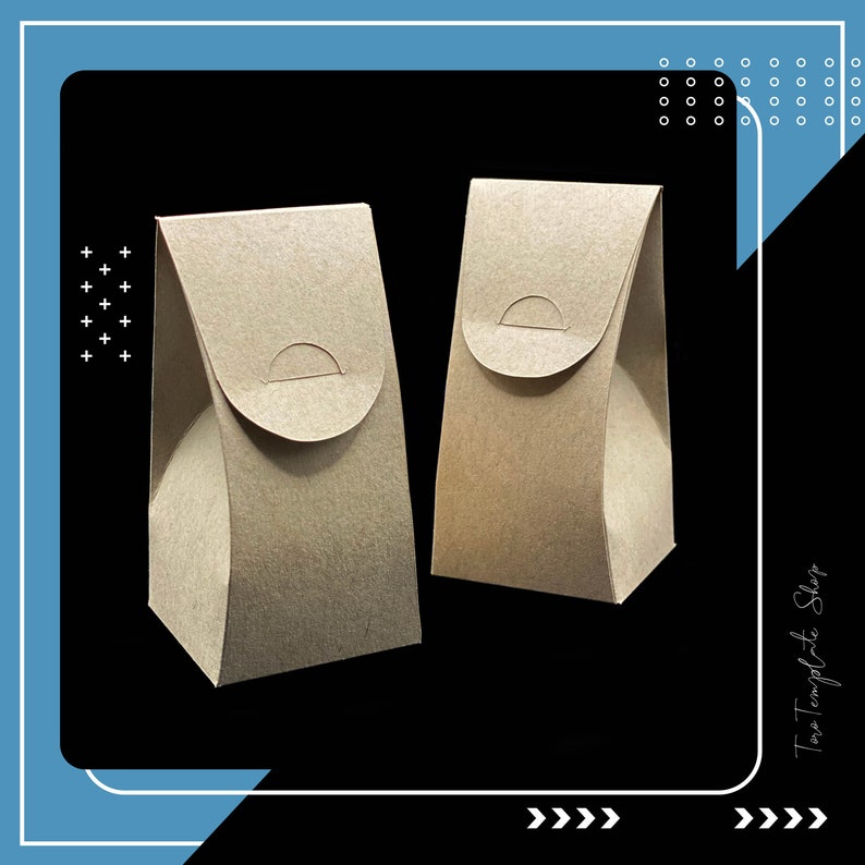 Flip Box Template, Curved Box Template, Gift Box Template, Candy Box ...