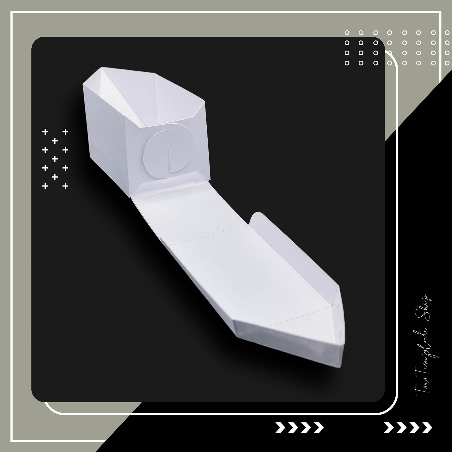 Boat Shape Gift Box Template: Resizeable Cookie Box (digital Download ...