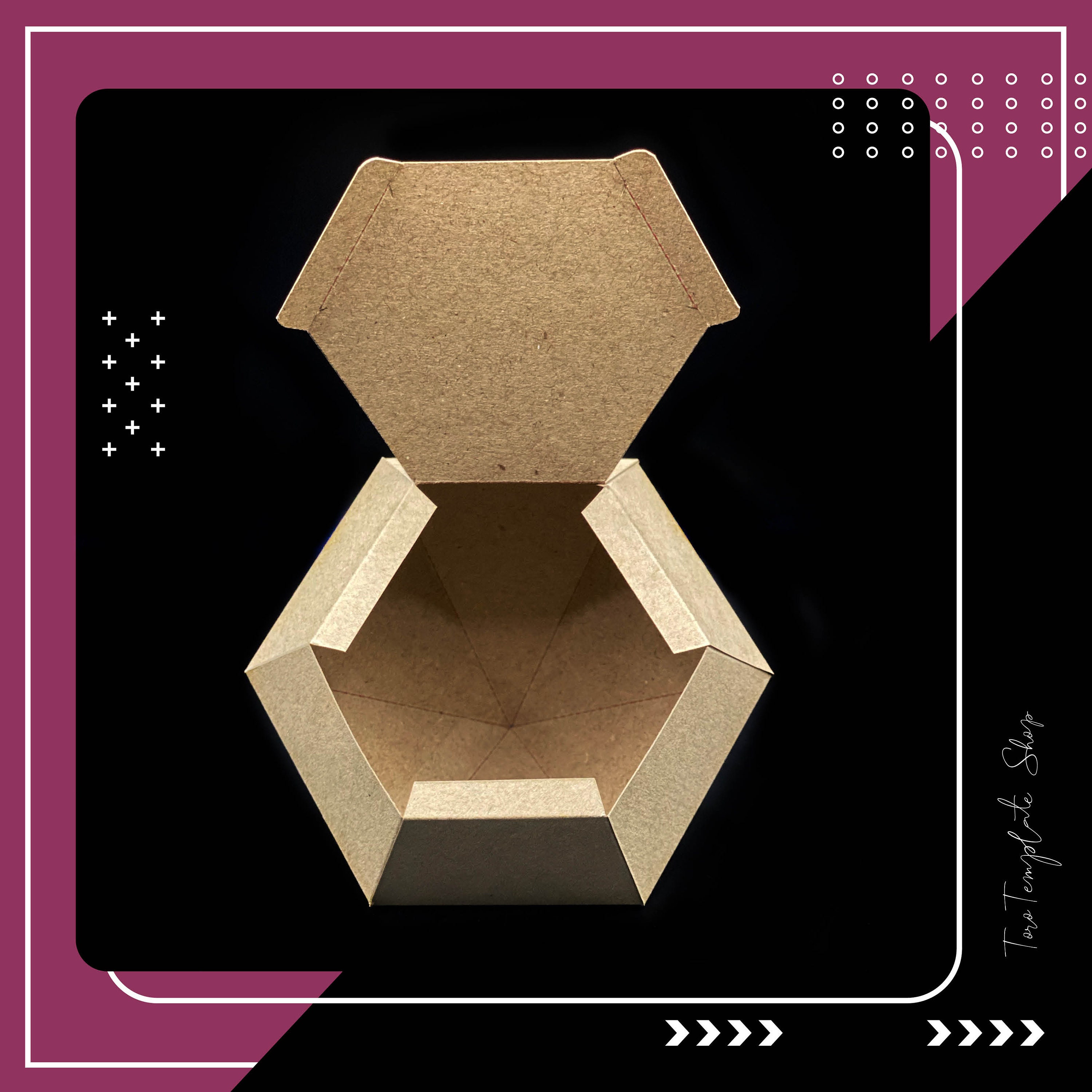 Diamond Shape Box Template, Gift Box Template, Candy Box Template ...