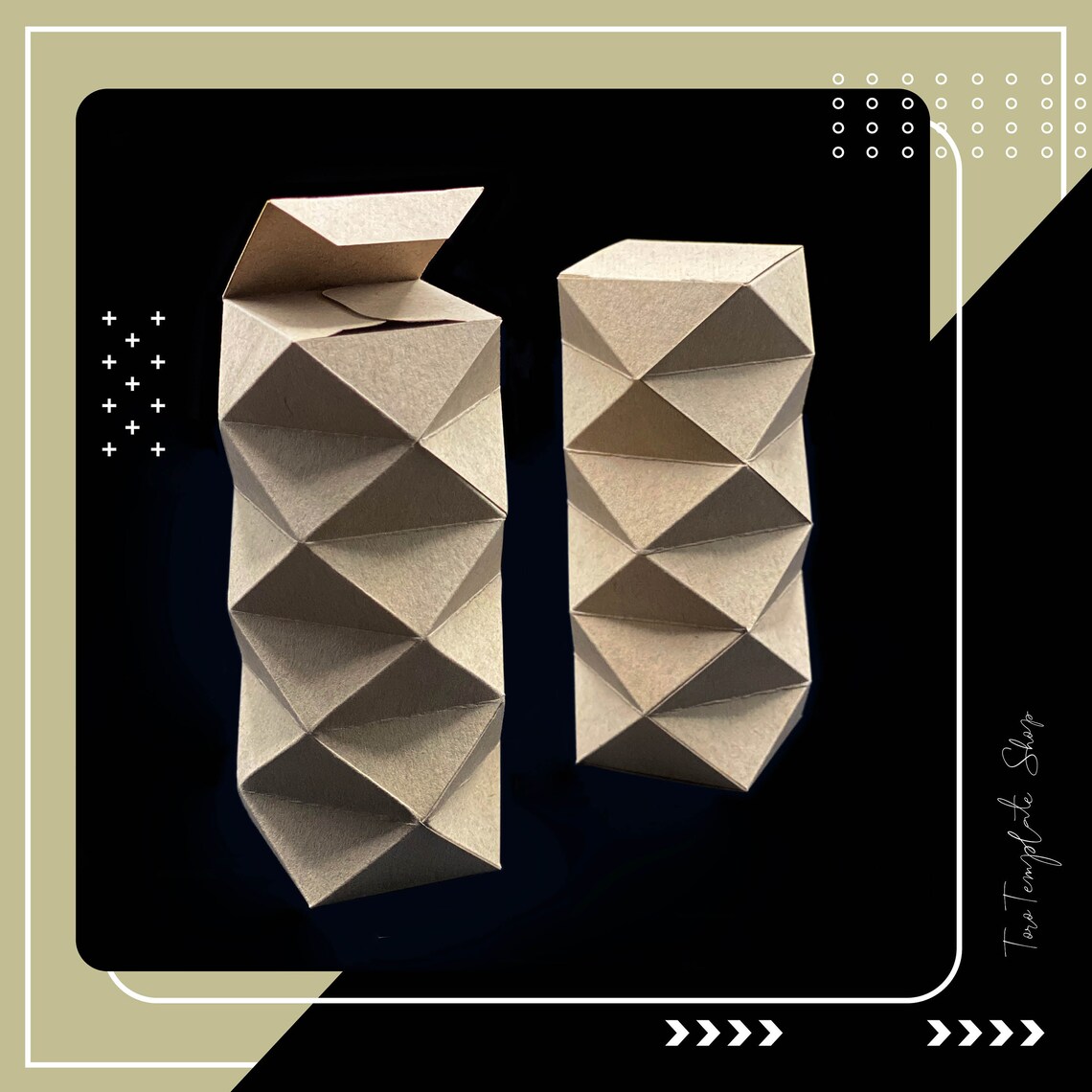 Zigzag Box Template, Gift Box Template, Candy Box Template, Resizeable ...