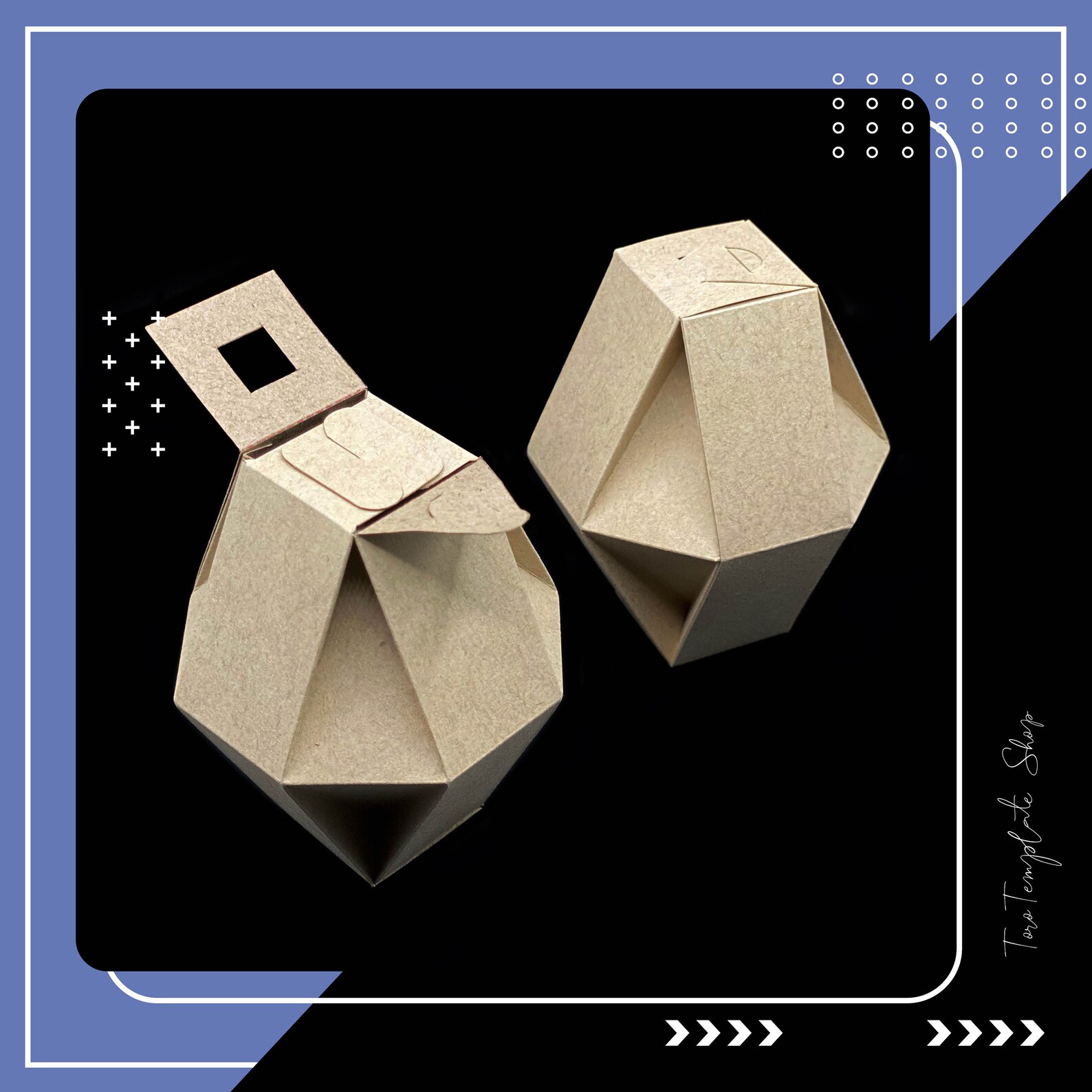 Crystal Box Template, Gift Box Template, Candy Box Template, Cookies ...