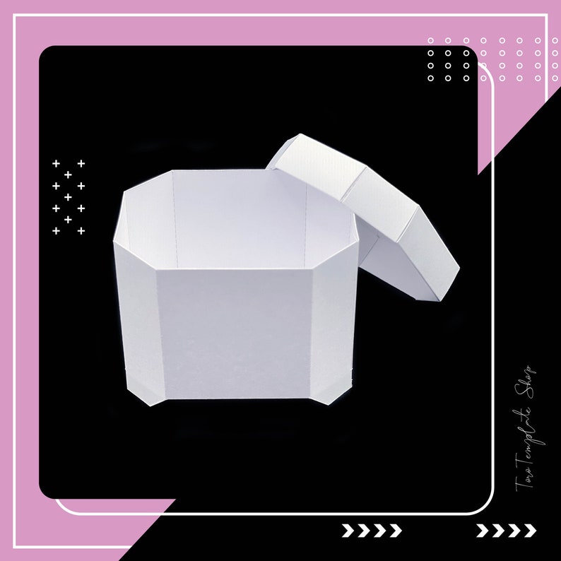 Octagon Box With Stand Template, Gift Box Template, Candy Box Template ...
