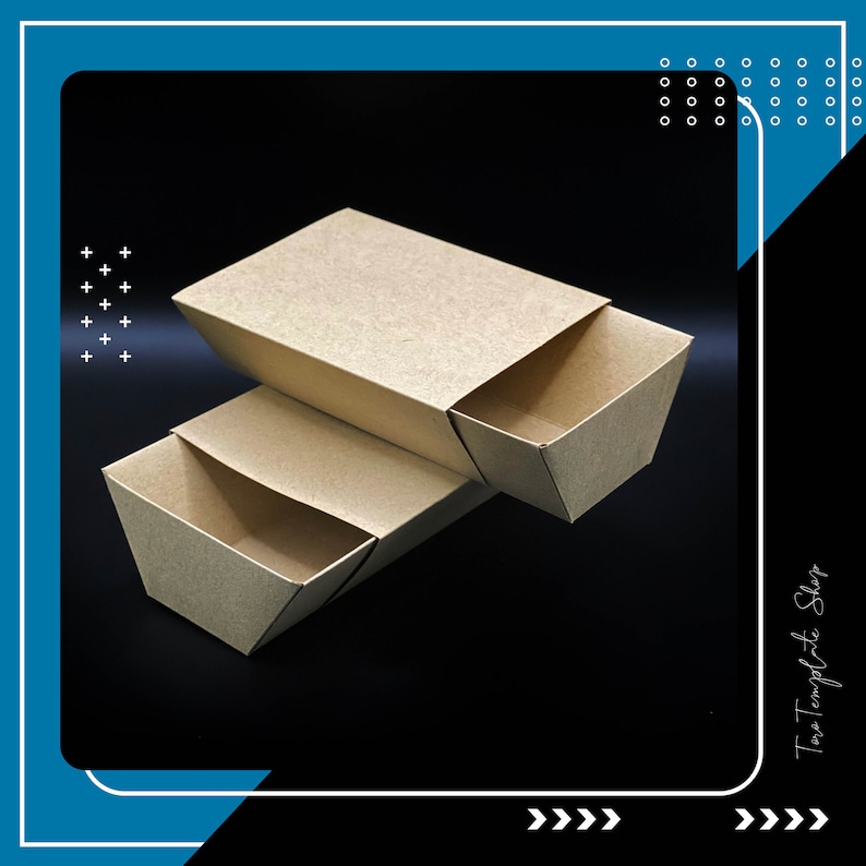 Drawer Trapezoid Box Template, Drawer Box Template, Box Template, Gift ...