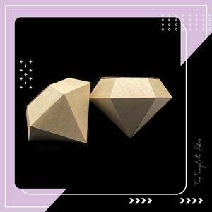 Diamond Shape Box Template, Gift Box Template, Candy Box Template ...