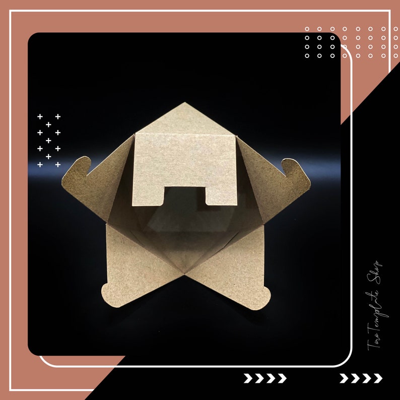 Pentagon Pyramid Box Template: Resizeable Gift/candy Box (digital ...