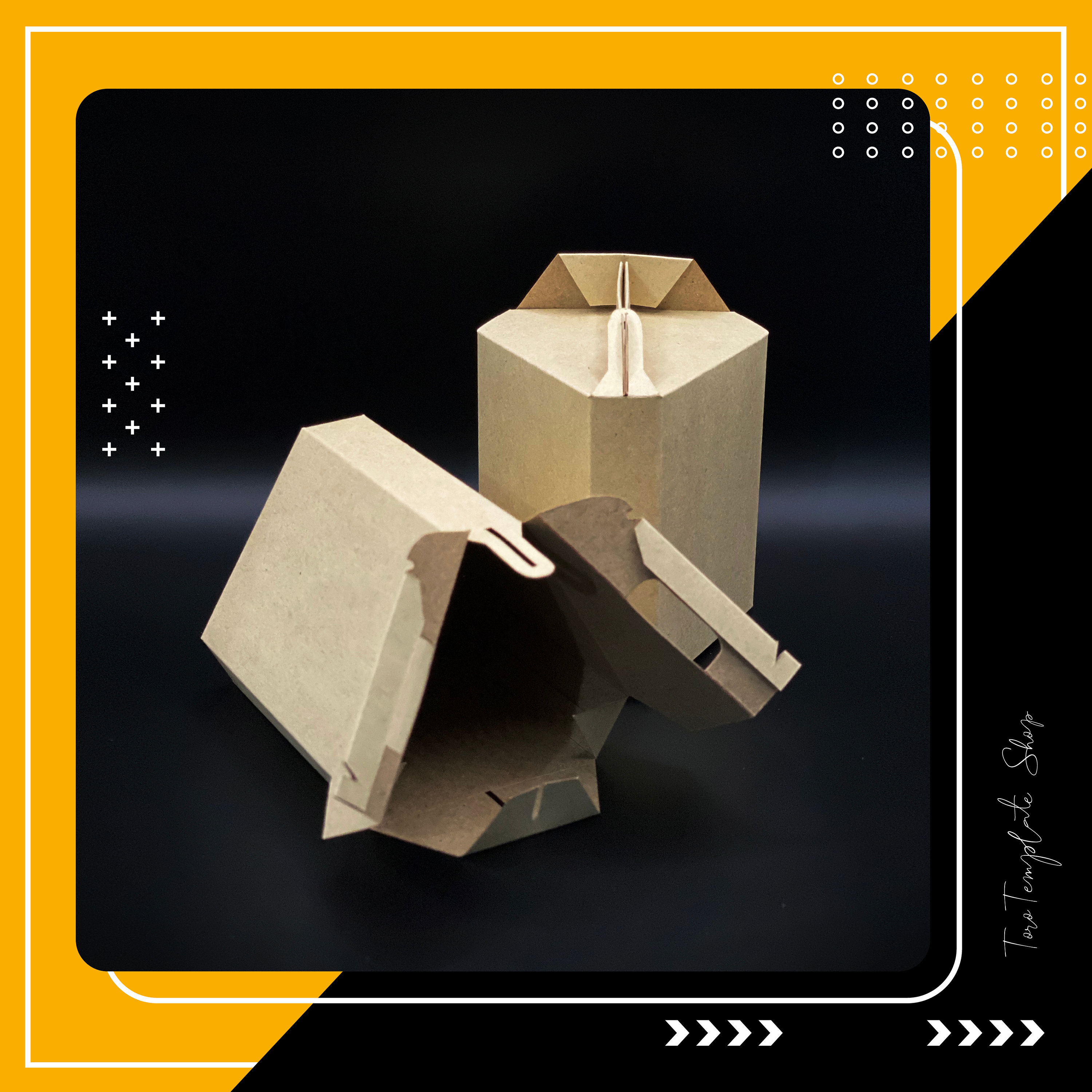 Cut Corner Triangle Box Template, Box Template, Gift Box Template ...