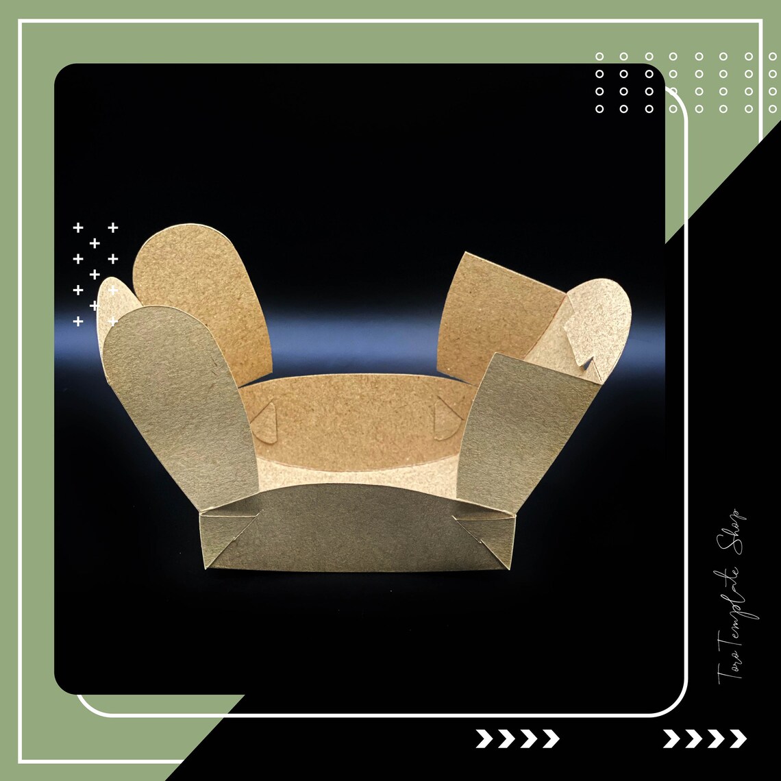 Curved Box Template, Cookies Box Template, Gift Box Template, Candy Box ...